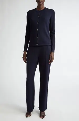 St. John Santiago Straight Leg Pants - Midn Midnight