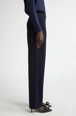 St. John Santiago Straight Leg Pants - Midn Midnight