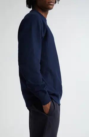 NOAH Classic French Terry Crewneck Sweatshirt - Navy