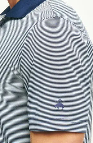 Brooks Brothers Microstripe Performance Golf Polo - Navy