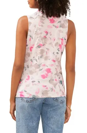Vince Camuto Floral Mesh Tank
