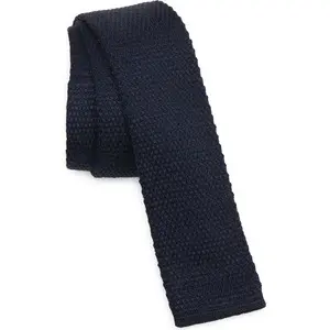 Zegna Oasi Linen Knit Tie - Blue