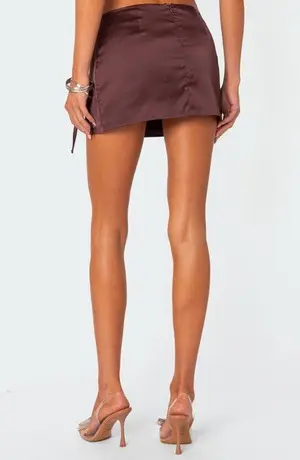 EDIKTED Bea Satin Miniskirt
