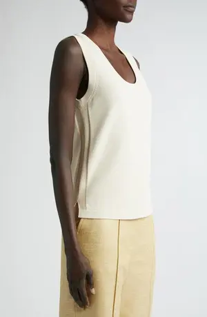 St. John Santiago Sleeveless Top - Ecru