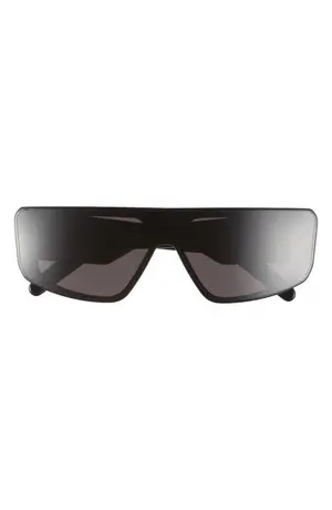 Rick Owens Performa Shield Sunglasses - Black Temple/black Lens
