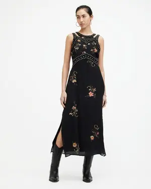 ALLSAINTS Jessie Tanana Floral Print Maxi Dress