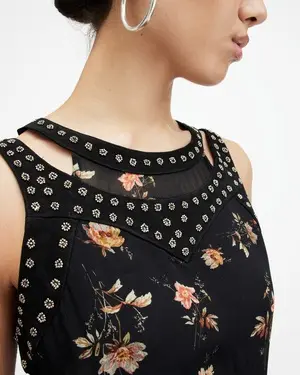 ALLSAINTS Jessie Tanana Floral Print Maxi Dress