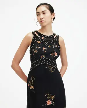 ALLSAINTS Jessie Tanana Floral Print Maxi Dress