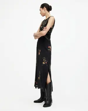 ALLSAINTS Jessie Tanana Floral Print Maxi Dress