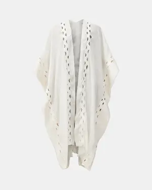ALLSAINTS Clarissa Logo Print Ruana Scarf