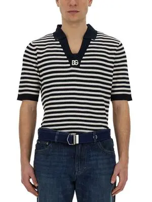 Dolce & Gabbana V-neck Polo Shirt - Multicolour