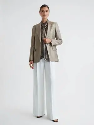 REISS Metallic Single-breasted Blazer
