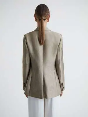 REISS Metallic Single-breasted Blazer