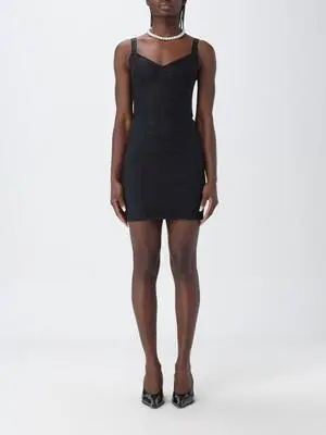 Dolce & Gabbana Lace Detail Mini Dress - Black