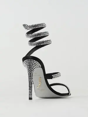 Rene Caovilla Embellished Stiletto Sandals - Silver