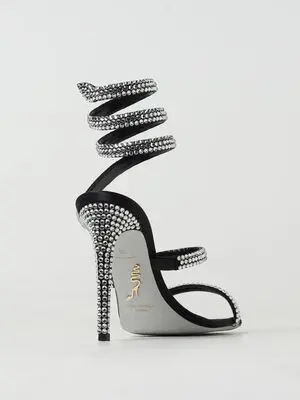 Rene Caovilla Embellished Stiletto Sandals - Silver