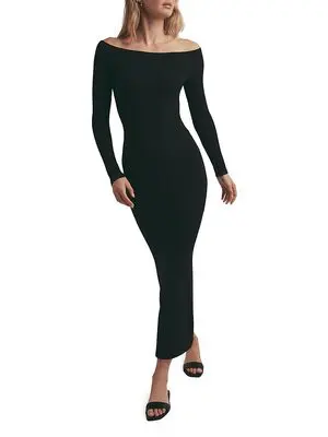 FAVORITE DAUGHTER The Sara Off-the-shoulder Midi-dress