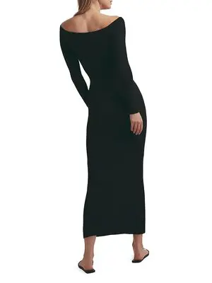 FAVORITE DAUGHTER The Sara Off-the-shoulder Midi-dress