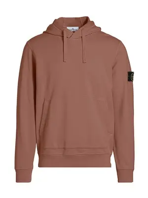 Stone Island Core Cotton Fleece Hoodie Rust
