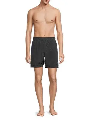 Stone Island Solid Swim Trunks - Black