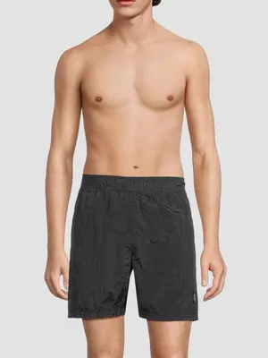 Stone Island Solid Swim Trunks - Black