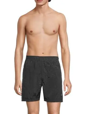 Stone Island Solid Swim Trunks - Black