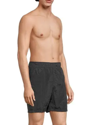 Stone Island Solid Swim Trunks - Black