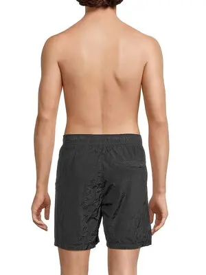 Stone Island Solid Swim Trunks - Black