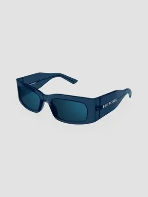 Balenciaga Paper 56mm Rectangular Sunglasses