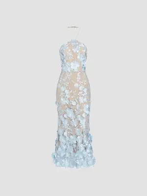 ELLIATT Jules Dress Floral Appliqué Midi-dress