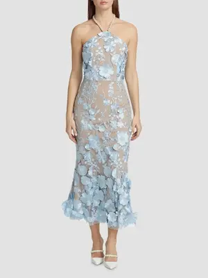 ELLIATT Jules Dress Floral Appliqué Midi-dress