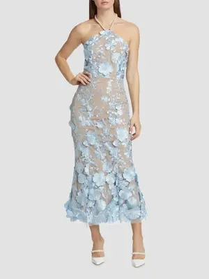 ELLIATT Jules Dress Floral Appliqué Midi-dress