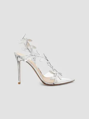 GIANVITO ROSSI Flavia 105mm Sandals - Silver