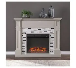 SEI FURNITURE Birkover Base Fireplace With Marb Le