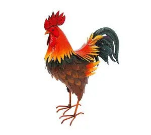 GERSON INTERNATIONAL 16.5 In. Farmhouse Rooster Figurine Gerson I Nternational - One-color