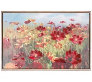 MELROSE Framed Floral Canvas Art 35.5'l - One-color