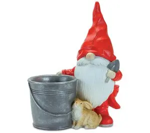 MELROSE Raincoat Gnome Statue With Planter 24.7 5'h - One-color