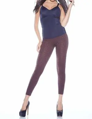 Rhonda Shear Ahh Comfort Legging In Java Cheetah - Purple