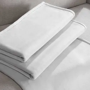 Calvin Klein Core Plush Solid Bed Blanket - Light Grey