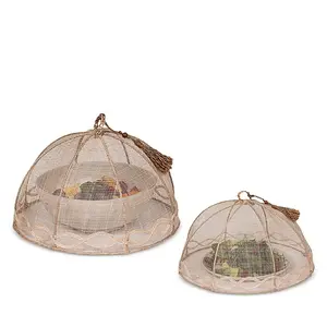 JULISKA Tuileries Garden Mesh Round Food Covers, Set Of 2 - Natural
