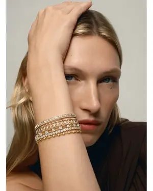 Bloomingdale'S Diamond Round & Baguette Bangle Bracelet