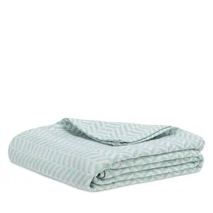 LANDS DOWNUNDER Chevron Blanket - Light Blue