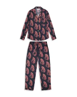 Desmond & Dempsey Tiger Print Pajama Set