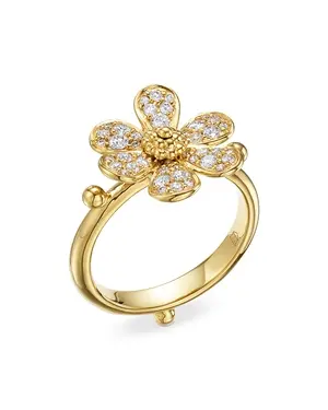 Temple St. Clair 18k Yellow Diamond Snow Flower Ring - Gold