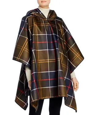 Barbour Tartan Packaway Poncho