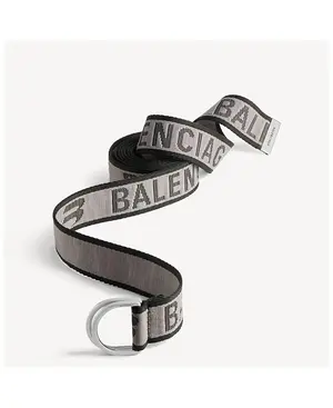Balenciaga Logo D-ring Belt - Grey