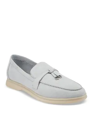 MARC FISHER LTD. Yanelli Suede Loafers - Light Blue