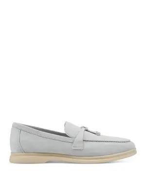 MARC FISHER LTD. Yanelli Suede Loafers - Light Blue