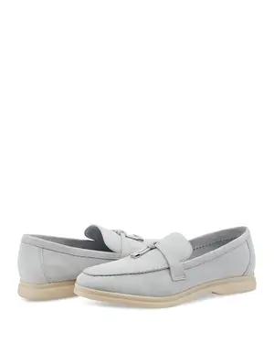 MARC FISHER LTD. Yanelli Suede Loafers - Light Blue