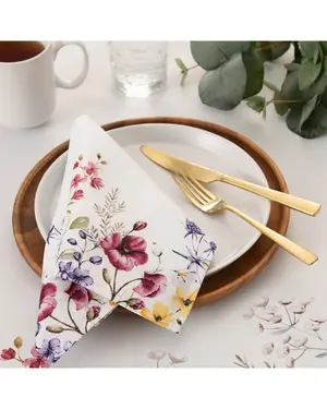 ELRENE HOME FASHIONS Wildflower Napkins, Set Of 4